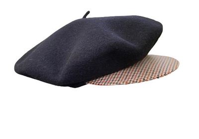Black Wool Beret Cap with Visor – French-Made | Le Béret Français - The ...