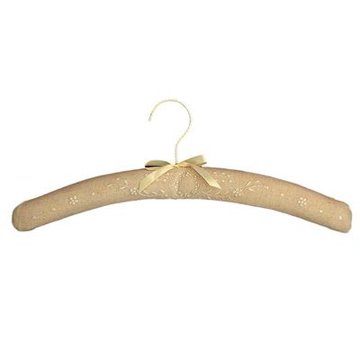 Linen Coat Hangers Wreath Embroidered - The French Shoppe