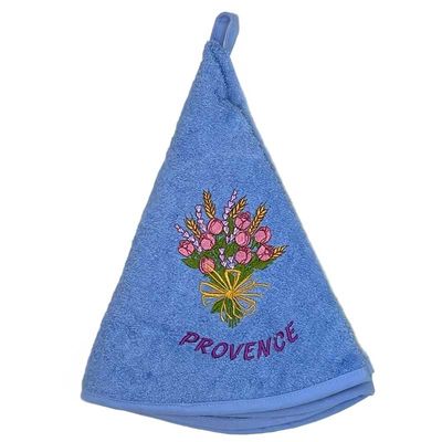 Round French Hand Towels in Blue - The French Shoppe