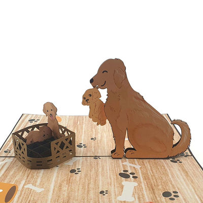 Dog Family Pop Up Cards - The French Shoppe