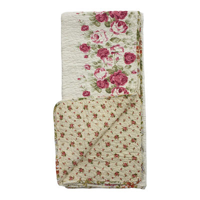 Rose Garden Printed Quilted Throws - The French Shoppe