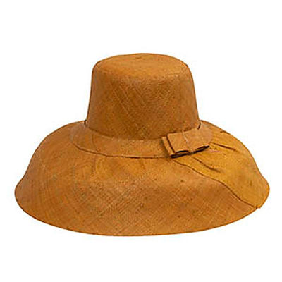 Mustard Demi Capeline Hat | Chic Raffia Design - The French Shoppe