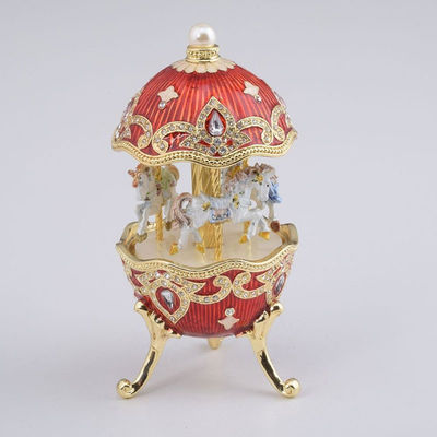 Red Wind Up Music Carousels - The French Shoppe