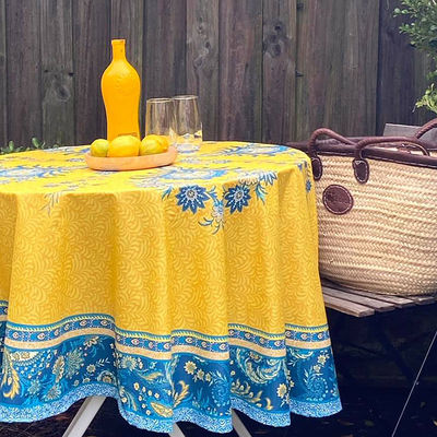 Yellow Tablecloths Round Shape - The French Shoppe