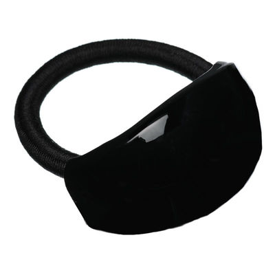 Ponytail Holders Black Shiny Finish - The French Shoppe